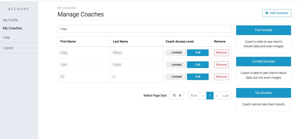How to Manage Access to your Fit3D Scans